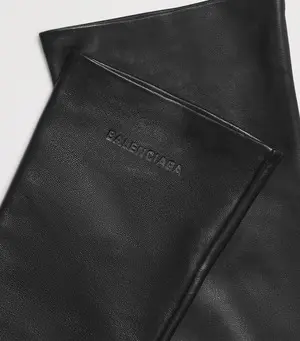 Balenciaga Leather Long Gloves