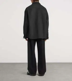 Balenciaga Wool Oversized Zip-up Overshirt