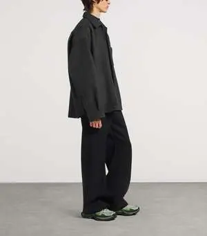 Balenciaga Wool Oversized Zip-up Overshirt