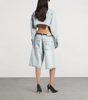 Balenciaga Cropped Denim Shirt
