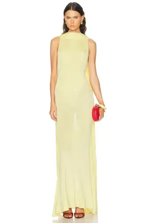 SELF-PORTRAIT Viscose Knit Scarf Maxi Dress