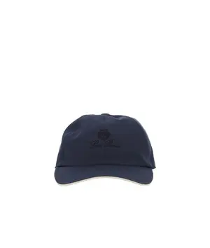 Loro Piana Embroidered Logo Baseball Cap - Blue