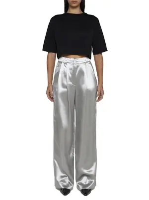LOULOU STUDIO Vione Silk-blend Trousers