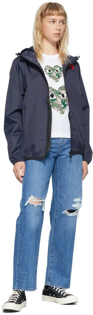 Play Comme Des Garcon X K-way Hooded Jacket