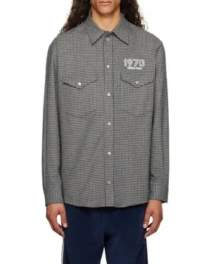 Kenzo Logo Detaile Plaid Shirt