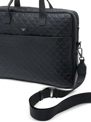 Emporio Armani Logo Debossed Briefcase