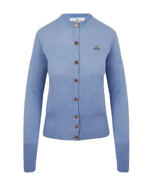 VIVIENNE WESTWOOD Bea Orb Embroidered Cardigan - Blue