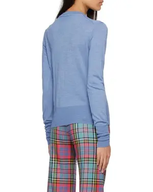 VIVIENNE WESTWOOD Bea Orb Embroidered Cardigan - Blue
