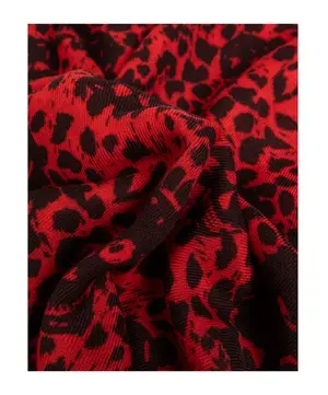 Alexander McQueen Leopard Printed Fringed-edge Scarf
