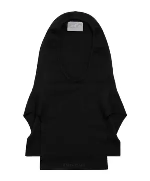 Balenciaga Embroidered Logo Hood - Black
