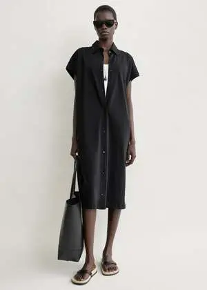 TOTEME Jersey Shirtdress - Black