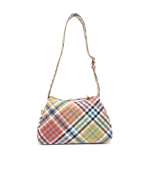 VIVIENNE WESTWOOD Heather Check Wool Kate Shoulder Bag
