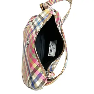 VIVIENNE WESTWOOD Heather Check Wool Kate Shoulder Bag