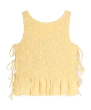GANNI Top In Yellow Cotton
