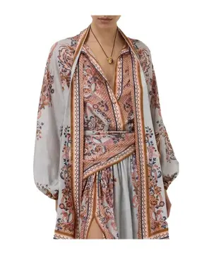 Zimmermann Aster Tie Neck Blouse