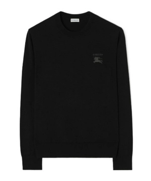 Burberry Ekd Intarsia Knit Crewneck Jumper - Black