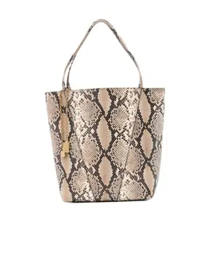 Chloé Snakeskin-effect Leather Bucket Bag - Nude