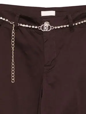Liu Jo High Waist Flared Jeans With Embellished Belt