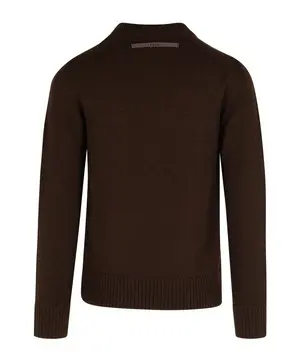 Sacai Wool Sweater With Asymmetric Zip Detail