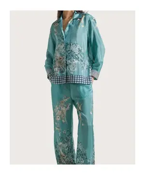 Seventy Printed Floral Silk Long-sleeve Shirt
