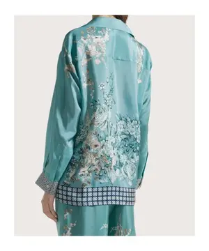 Seventy Printed Floral Silk Long-sleeve Shirt