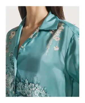 Seventy Printed Floral Silk Long-sleeve Shirt