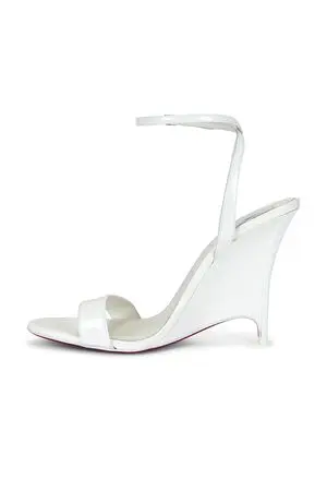 CHRISTIAN LOUBOUTIN Zeezeenella 100 Wedge Sandal - Bianco