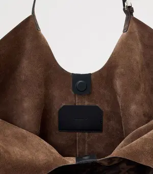 ALLSAINTS Suede Leopard Print Tote Bag