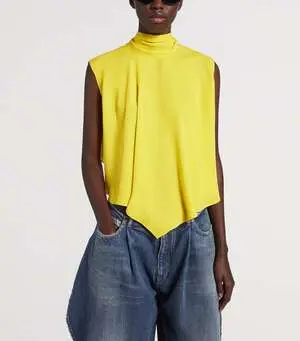 Balenciaga Open-back Blouse With Train
