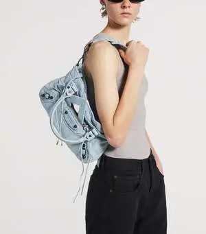 Balenciaga Denim Le City First Top-handle Bag - Blue