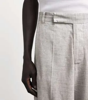 WON HUNDRED Linen-blend Tailored Trousers