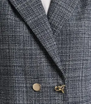 Fabiana Filippi Virgin Wool Balloon Blazer With Gold-tone Embellishments
