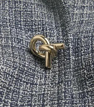 Fabiana Filippi Virgin Wool Balloon Blazer With Gold-tone Embellishments