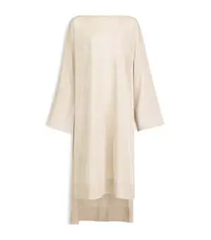 Alaïa Linen-silk Kaftan Dress - Beige