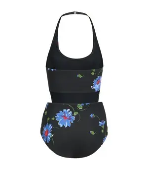Alaïa Halterneck One-piece Swimsuit With Floral Print