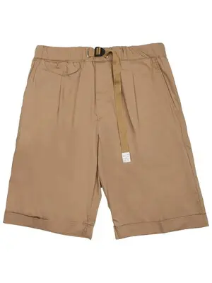 WHITE SAND Belted Shorts - Brown