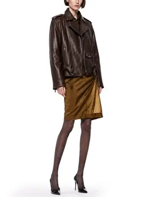 Saint Laurent Smooth Leather Biker Jacket