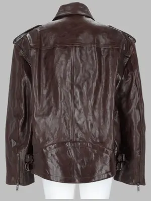 Saint Laurent Smooth Leather Biker Jacket