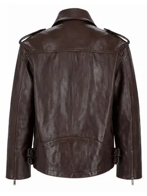 Saint Laurent Smooth Leather Biker Jacket