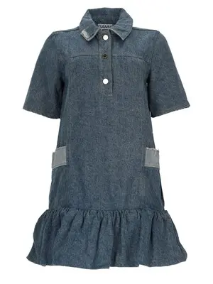 GANNI Abito In Patchwork - Denim