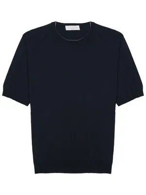 LUIGI GENTILE Maglia In Cotone A Manica Corta - Blue