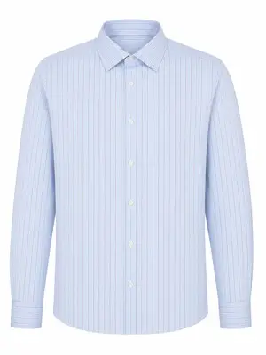 COSTUMEIN Eric" Long Sleeve Striped Shirt - Azure