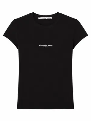 Alexander Wang Slim Fit Logo T-shirt - Black