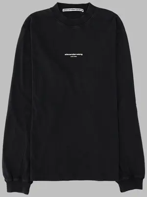Alexander Wang T-shirt A Manica Lunga Con Logo