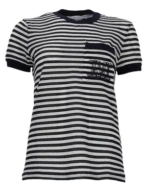 Max Mara T-shirt "drago" In Maglia Di Cotone - Blue