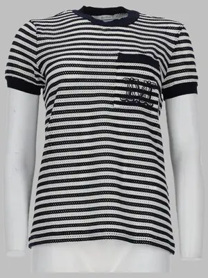 Max Mara Drago" Striped Cotton Knit T-shirt