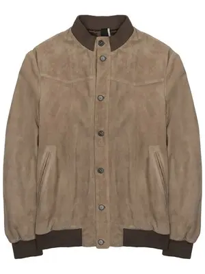 LOW BRAND Giacca Bomber In Suede - Beige