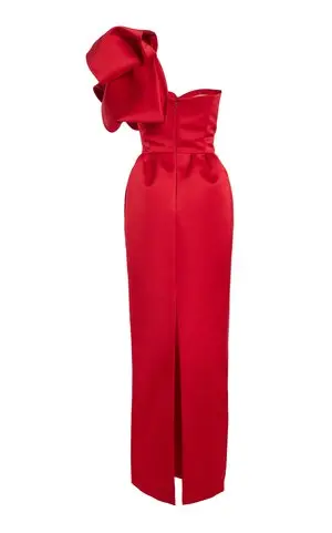 Prabal Gurung One-shoulder Satin Gown