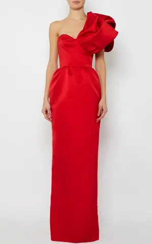 Prabal Gurung One-shoulder Satin Gown