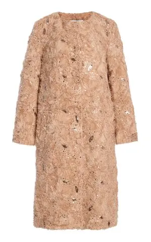 Prabal Gurung Embroidered Organza Car Coat